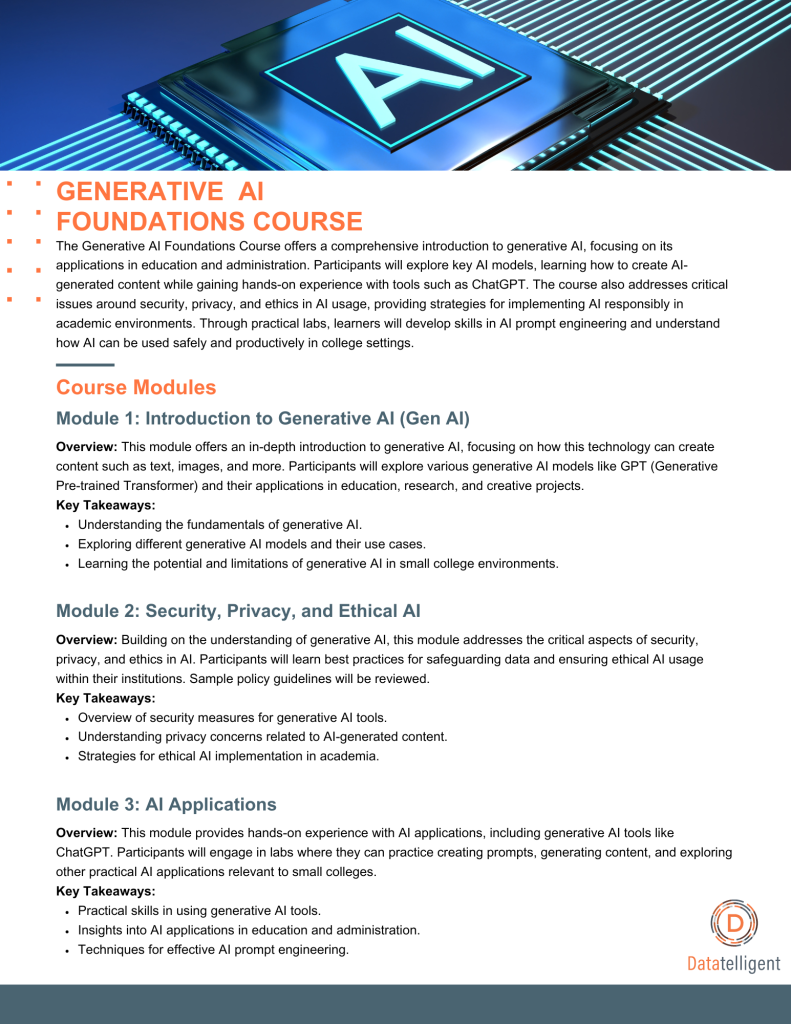 Generative AI Foundations Course - Datatelligent